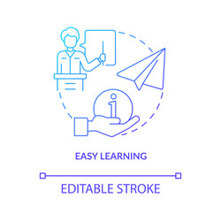 Experienced instructors blue gradient concept icon