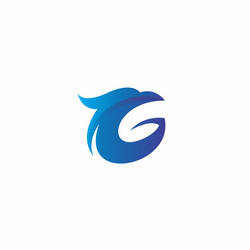 G eagle logo design head Royalty Free Vector Image