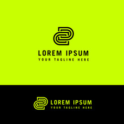 Dc monogram logo typographic sign with uppercase Vector Image