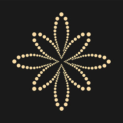 Abstract dotted flower shape design element Vector Image