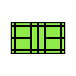 3d tennis court top view badminton field Vector Image