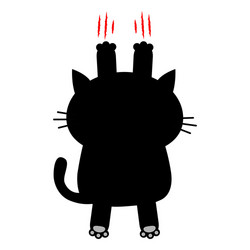 Cute cat lying on his back cartoon baby pet Vector Image