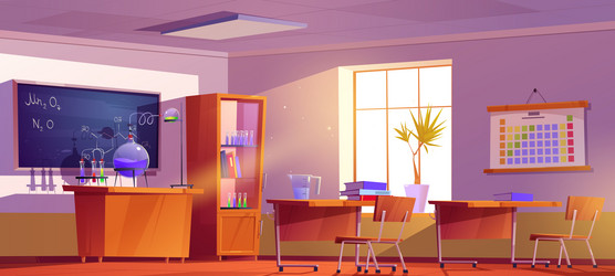 Laboratory or chemistry class Royalty Free Vector Image