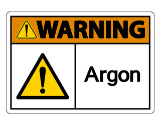 Warning argon symbol sign isolate on white Vector Image