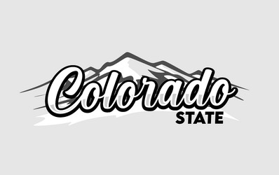 Denver colorado with white background Royalty Free Vector