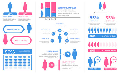 Population - people infographics Royalty Free Vector Image