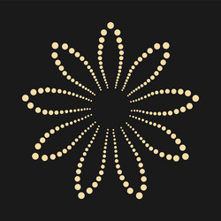 Abstract dotted flower shape design element Vector Image