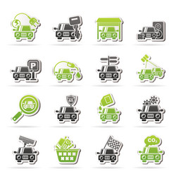 Car and road services icons Royalty Free Vector Image