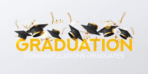 Horizontal banner for class of 2024 Royalty Free Vector