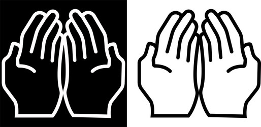 Muslim prayer room icons set man praying Vector Image