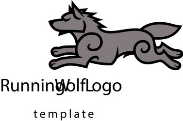 Running wolf Royalty Free Vector Image - VectorStock