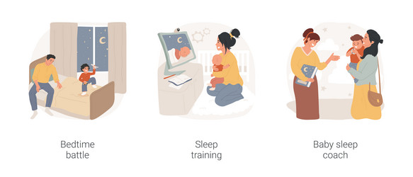 Sleep hygiene isolated cartoon Royalty Free Vector Image