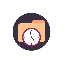 Timesheet time tracking icon on white Royalty Free Vector