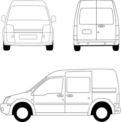 Mercedes sprinter cargo van l4h2 rwd 2018 Vector Image