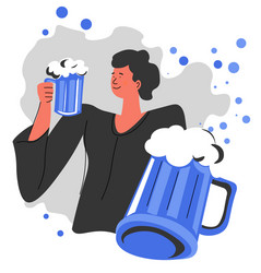 Drinking beer Royalty Free Vector Image - VectorStock