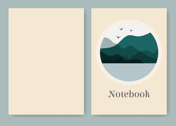 Minimalist flourish template for notebook cover Vector Image