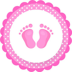 Cartoon baby footsteps footprint Royalty Free Vector Image