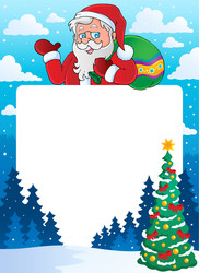 Frame with santa claus theme 3 Royalty Free Vector Image