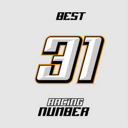 Racing Number Font Vector Images (over 4,300)