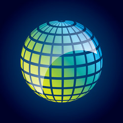 Abstract global icon Royalty Free Vector Image