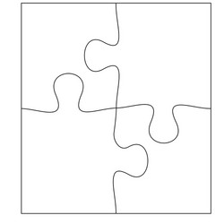 25 Piece Jigsaw Puzzle - Line Art Royalty Free Vector Image
