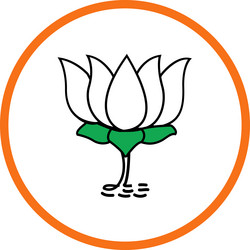 Lotus flower symbol political party sign bjp Vector Image