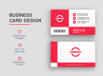 Paper business card template Royalty Free Vector Image