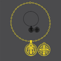 Saint benedict medal Royalty Free Vector Image