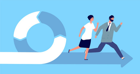 Agile management team business team Royalty Free Vector