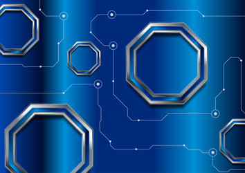 Abstract dark technology background with circuit Vector Image