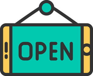 Open icon design shopping Royalty Free Vector Image