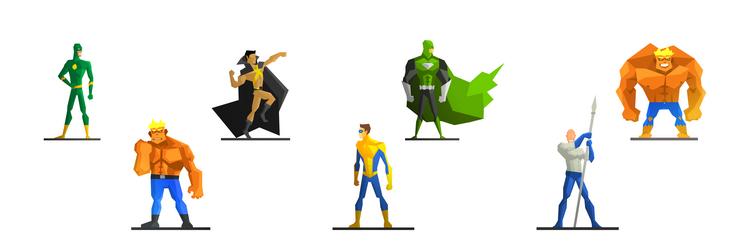 Comic superhero character dressed in costume Vector Image