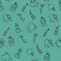 Dentistry seamless pattern with dental instruments