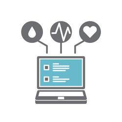 Check up icon on white background for graphic Vector Image