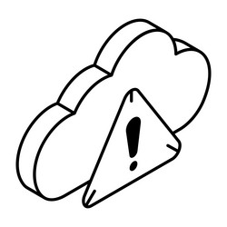 Cloud failure Royalty Free Vector Image - VectorStock