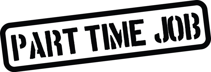 Part time job stamp on white Royalty Free Vector Image