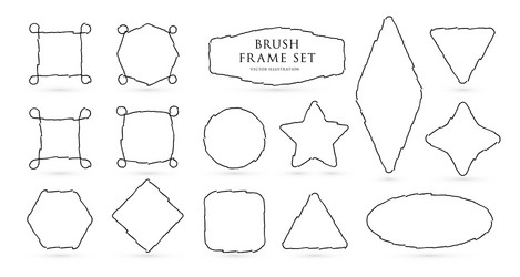 Parenthesis borders text brackets flourish frames Vector Image