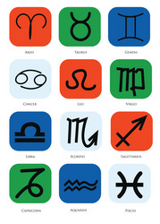 Star sign zodiac symbol set Royalty Free Vector Image