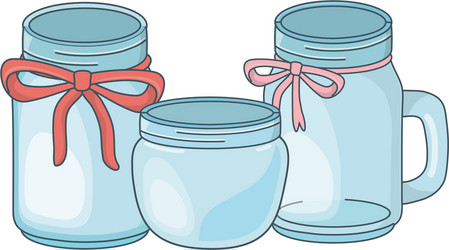 Glass bottle cartoon Royalty Free Vector Image