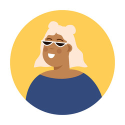 Modern circle avatar Royalty Free Vector Image