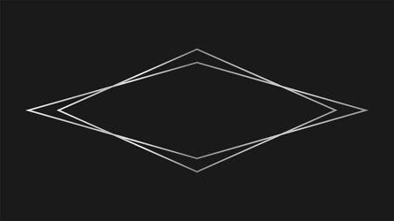 Simple diamond geometric silver frame border Vector Image