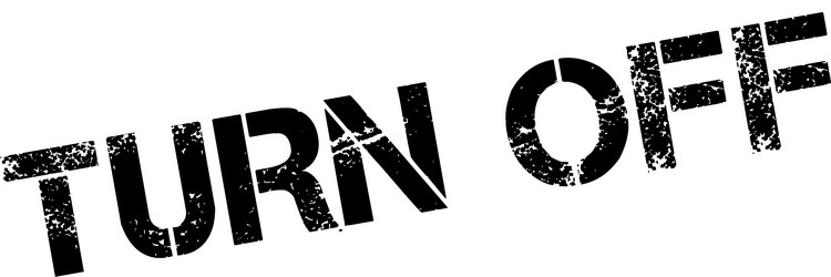 Turn off rubber stamp Royalty Free Vector Image