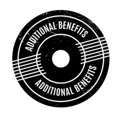 Additional benefits rubber stamp Royalty Free Vector Image