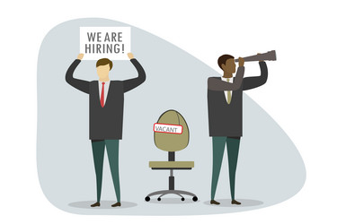 Businessmen are hiring human resource recruitment Vector Image