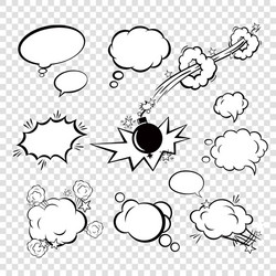 Comic set bubbles Royalty Free Vector Image - VectorStock