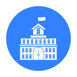 Government icon cartoon single building from Vector Image