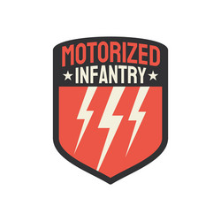 Motorized infantry squad military army insignia Vector Image