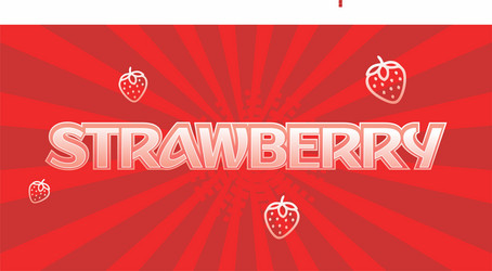 Strawberry text effect Royalty Free Vector Image