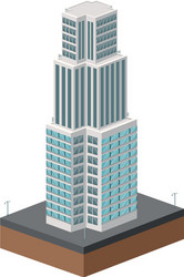 Single tall building icon Royalty Free Vector Image