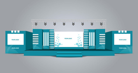 Modern Stage Backdrop for Conferences Royalty Free Vector